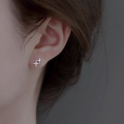 Romantic Cute Four-Pointed Star Stud Earrings For Women Fashion Jewelry ...
