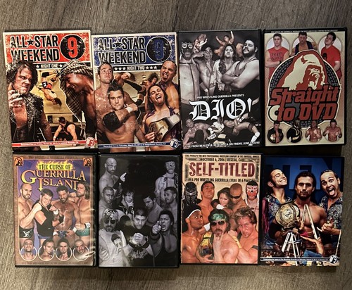 8 PWG DVD Lot independent wrestling wwe AEW Kevin steen Adam Cole young ...