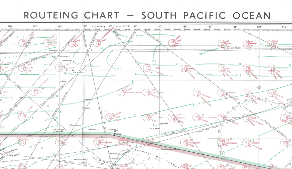 5128(1) Roueting Chart South Pacific Ocean January Chart Map Marine ...