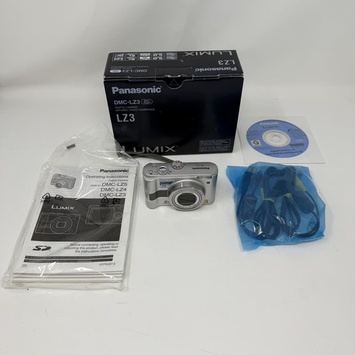 Panasonic LUMIX DMC-LZ3 5.0MP Digital Camera - Silver w/ Accessories ...