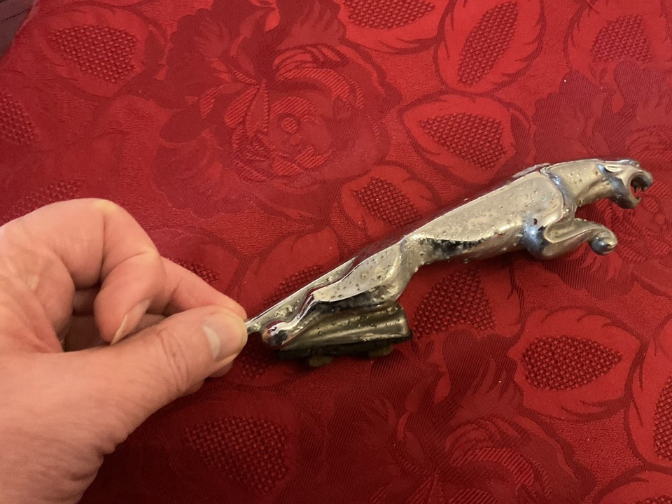 Jaguar Leaping Cat Bonnet Mascot Needs Refurb Poor Condition Genuine ...