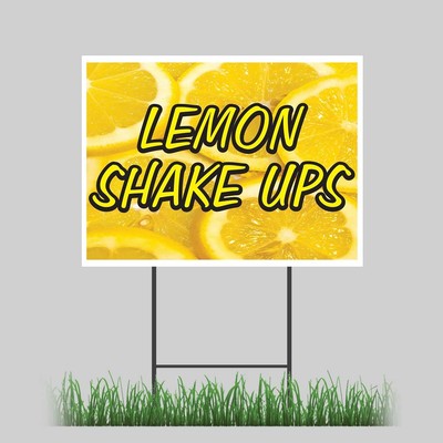 12"x18" Lemon Shake Ups Yard Sign Icy Cold Drinks Concession Stand Sign ...