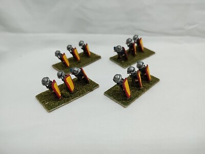Lot Of (4) 15MM Late Medieval Shield Infantry Wargaming Miniatures ...