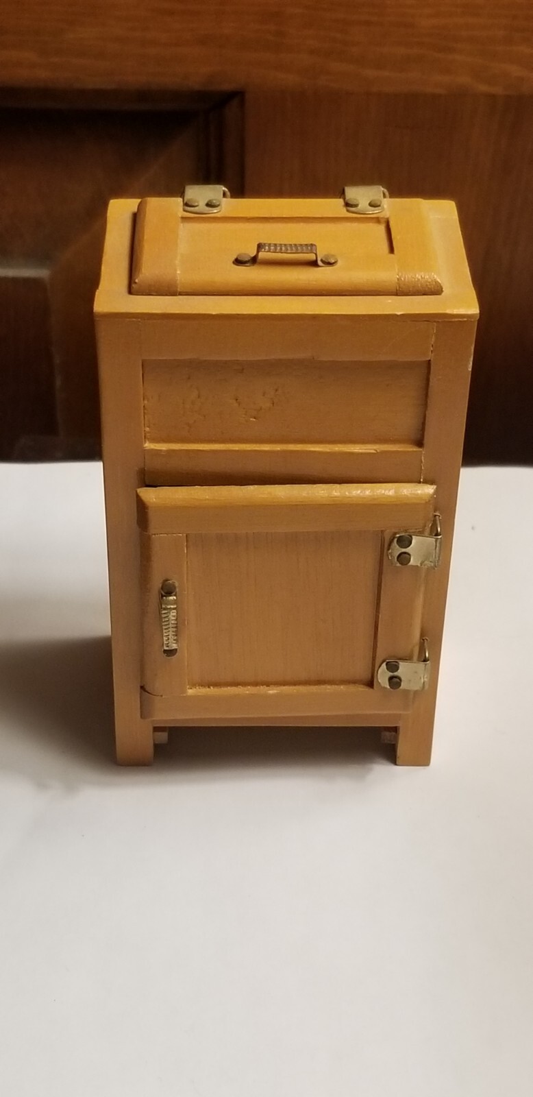 dollhouse miniature wood kitchen ice box chest 1:12 | eBay