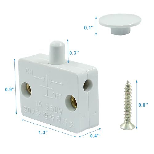 2Pcs Cabinet Door Switch Closet Light Switch Wardrobe Touch Switches ...