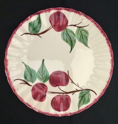 VTG BLUE RIDGE POTTERY ‘CRAB APPLE’ 1- 9 3/8” LUNCHEON PLATE 4 APPLES ...