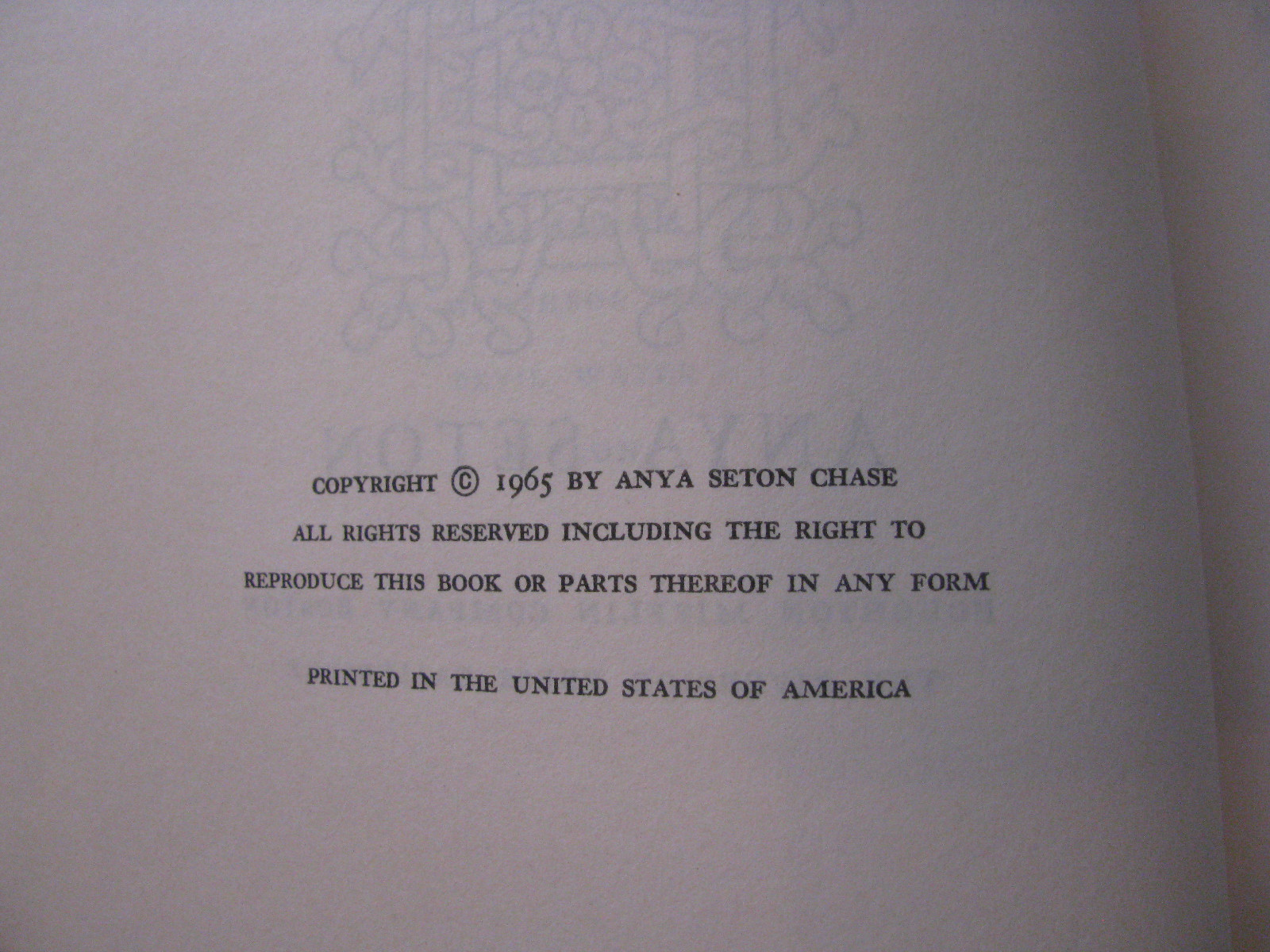 1965 "Avalon" by Anya Seton Chase Hardcover Book | eBay