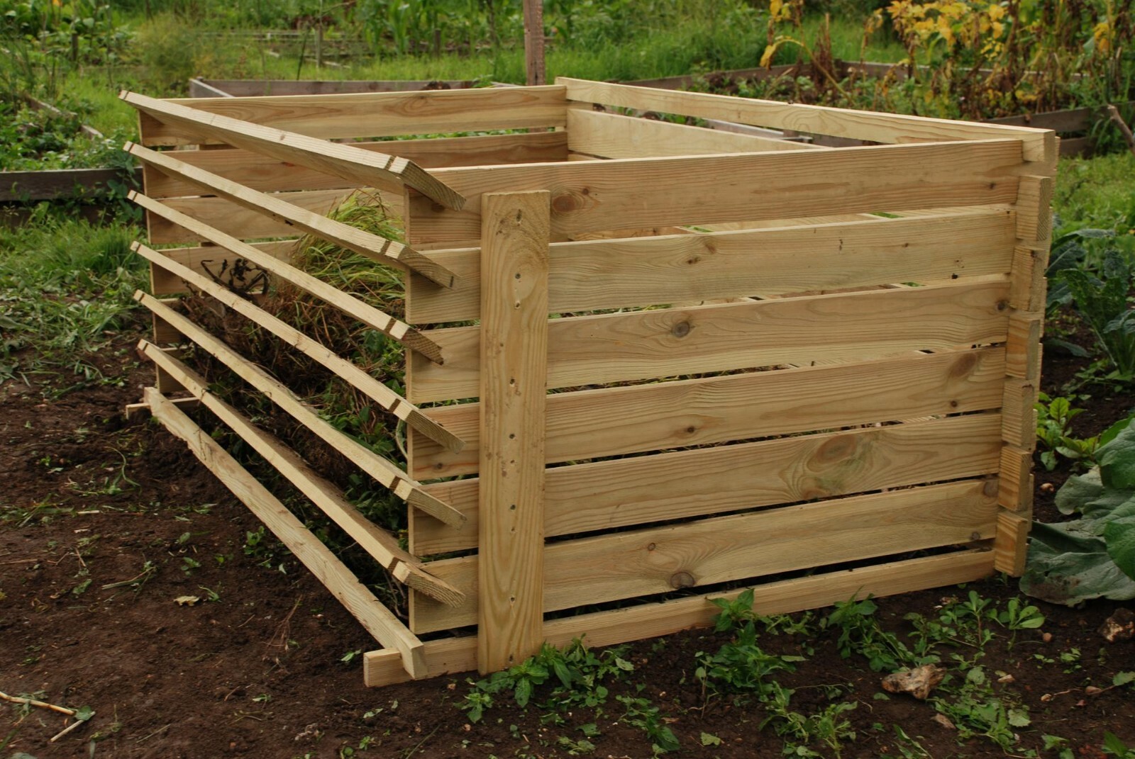 Wooden Compost Bin Composter Garden Outdoor Composting Easy Load ...