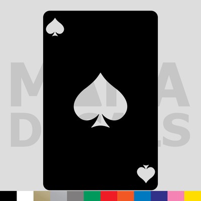 Ace of Spades Vinyl Die Cut Decal Sticker - Playing Card Poker | eBay