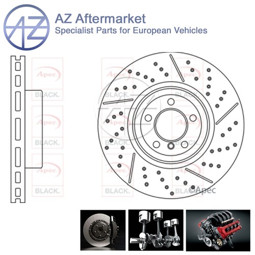 Fits BMW 3 Series 2011- 4 Series 2013- AZ Rear 1x Brake Disc #3 ...