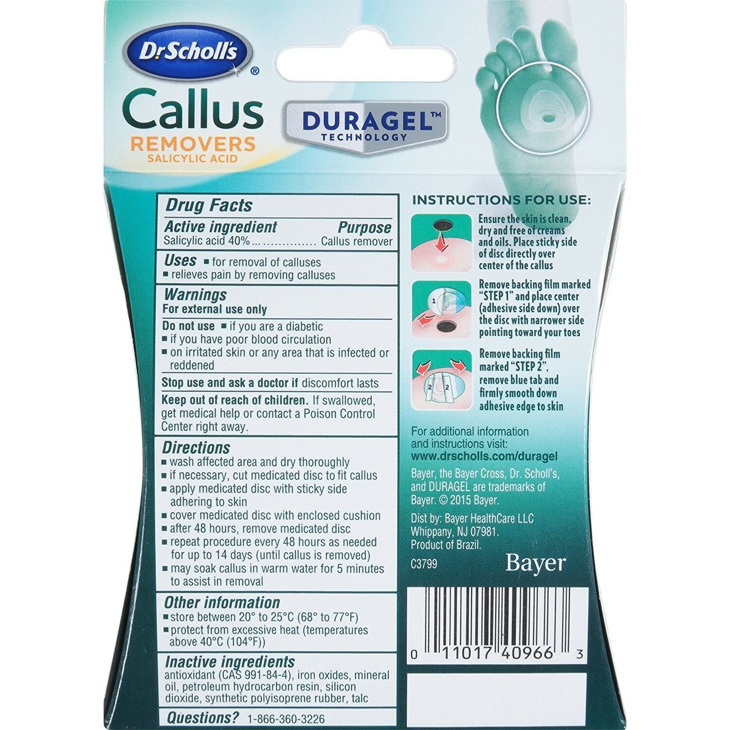 Dr. Scholl's Callus Removers Salicylic Acid Thin & Flexible Medicated ...