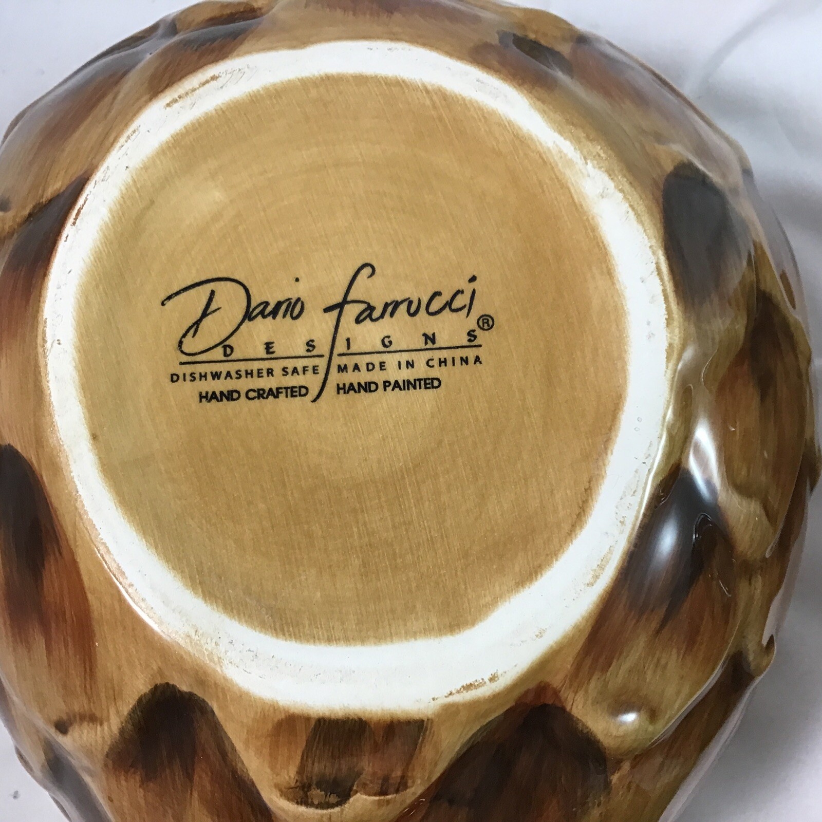 Dario Farrucci Design 3PC Nesting Serving Bowl Set Ceramic PineCone ...