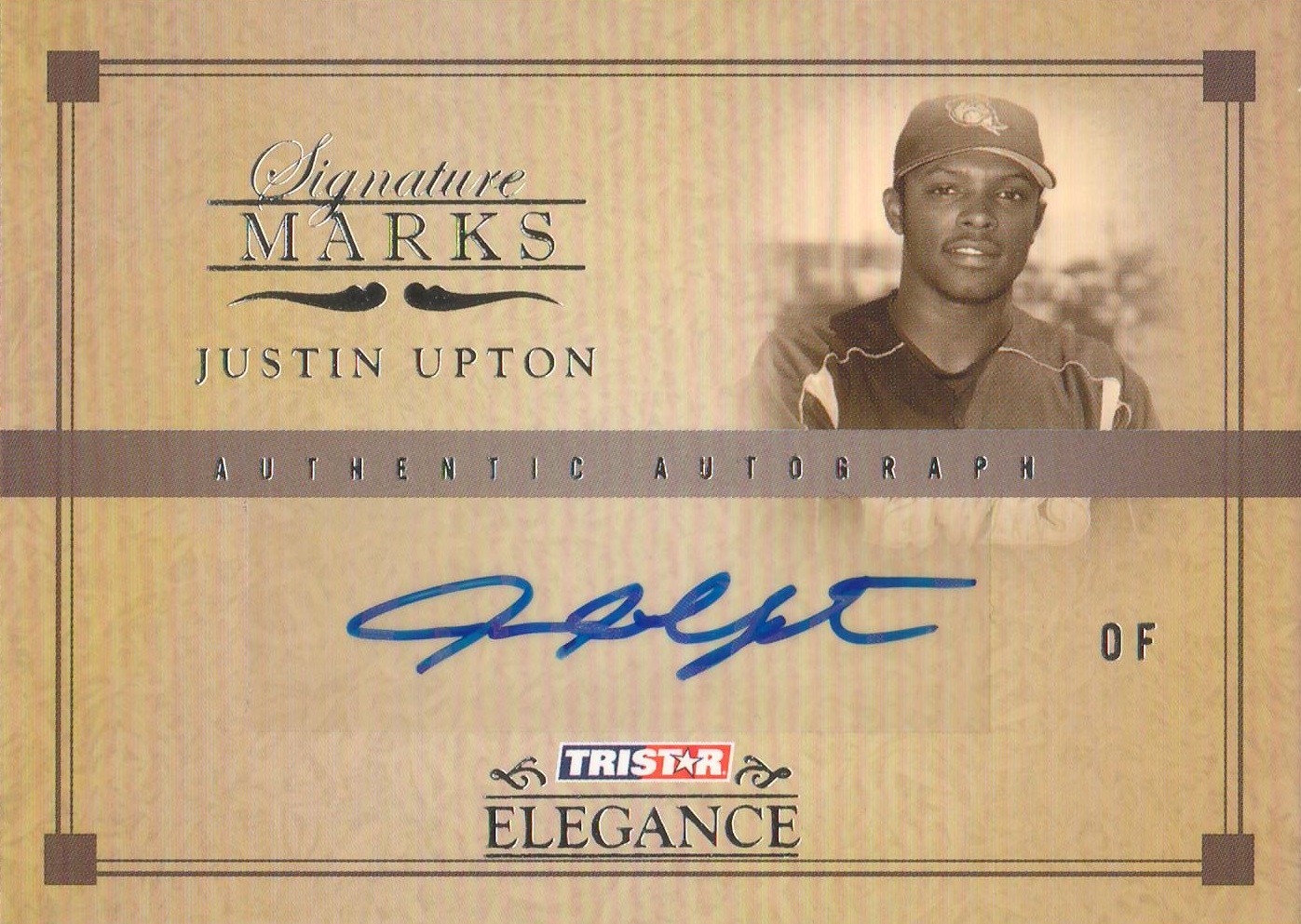 2007 07 Tristar Elegance Signature Marks Justin Upton Auto Autograph RC ...