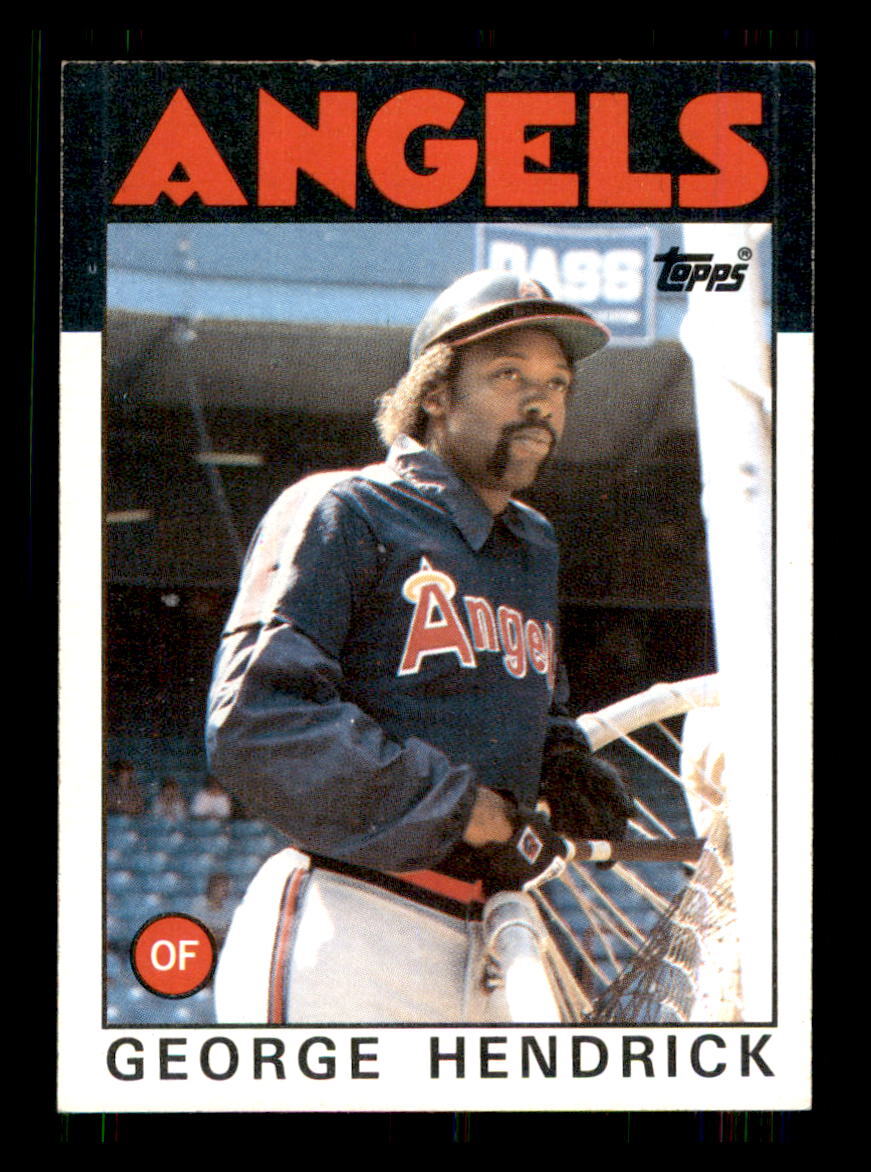 1986 BASEBALL 1986 Topps George Hendrick California Angels #190 1 | eBay