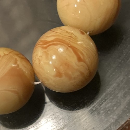 Cream & Red Lucite Cosmic Balls Sphere Necklace Funky MOD Retro Vintage ...