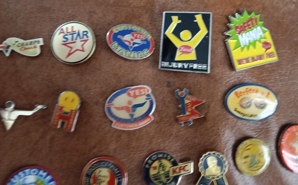 KFC Kentucky Fried Chicken Employee Pins Lot of 45 Vintage | eBay
