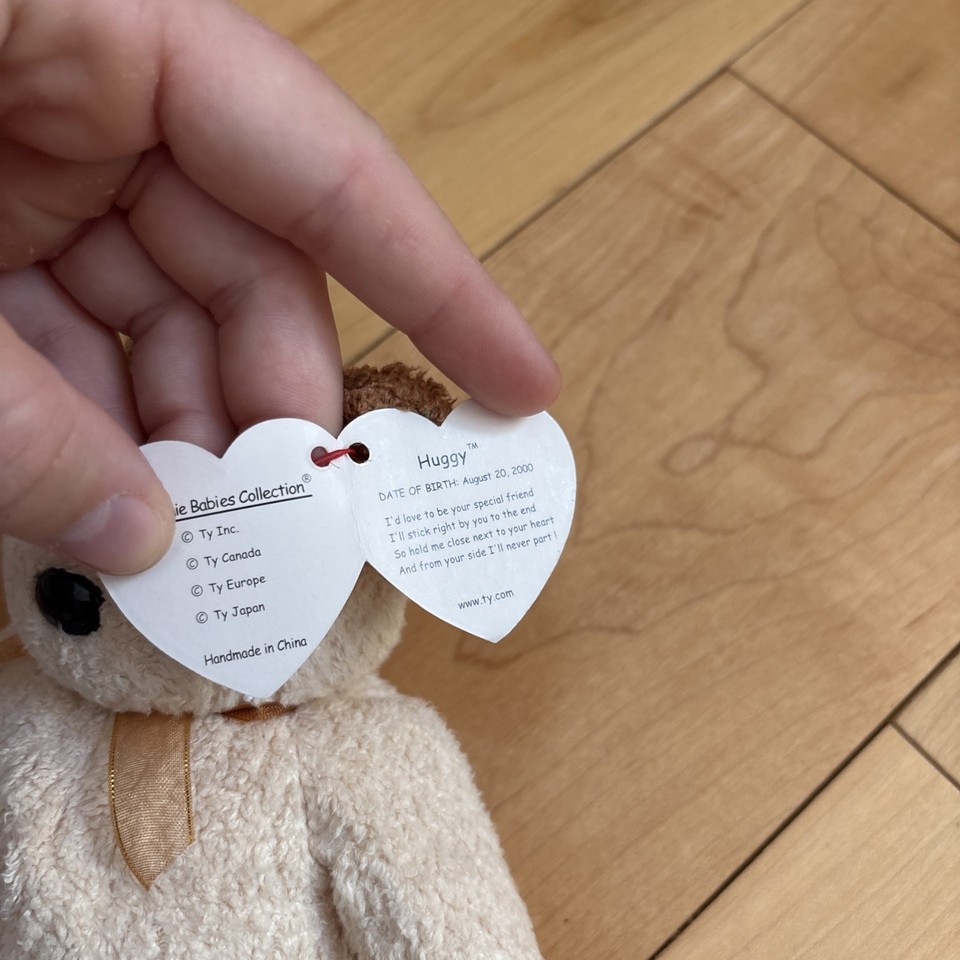 Ty Beanie Baby 2000 HUGGY the Teddy Bear (8 Inch) NEW MWMTs 8421043064 ...