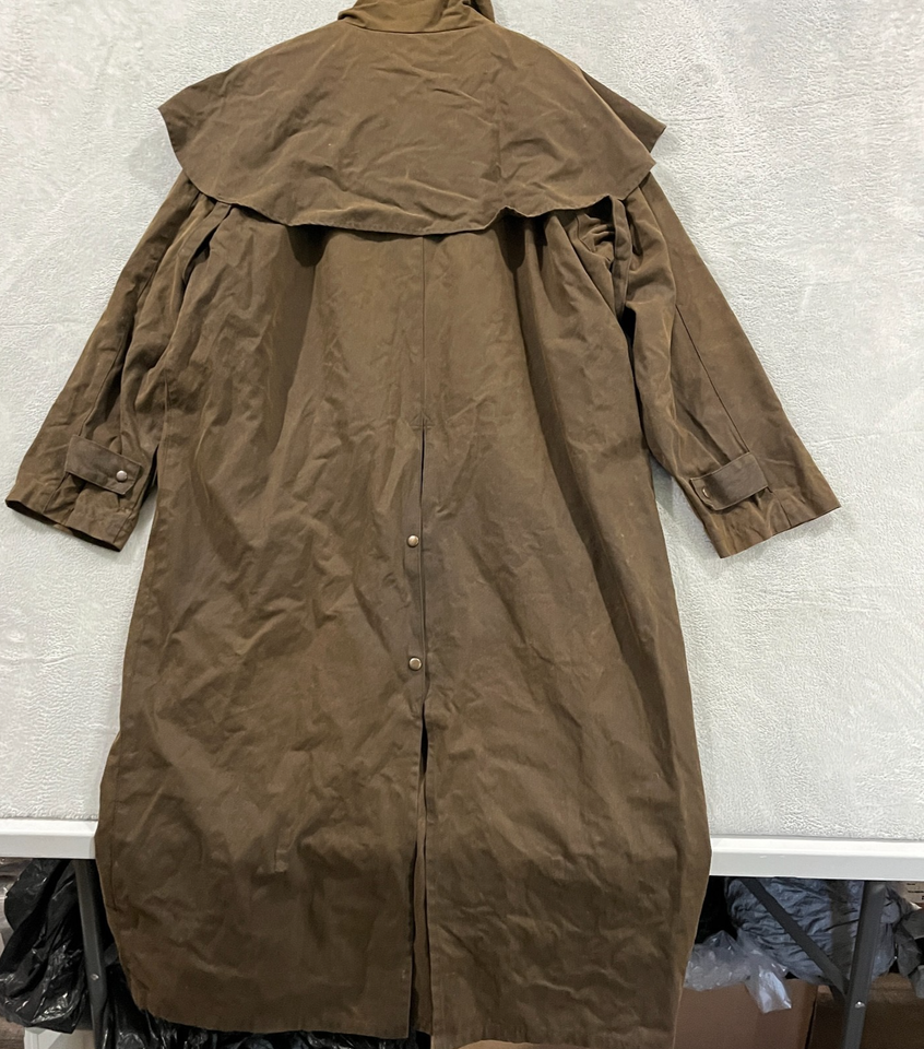 Sydney Oilskin Coat Mens 2XLCanvas Wax Duster Equestrian Western ...