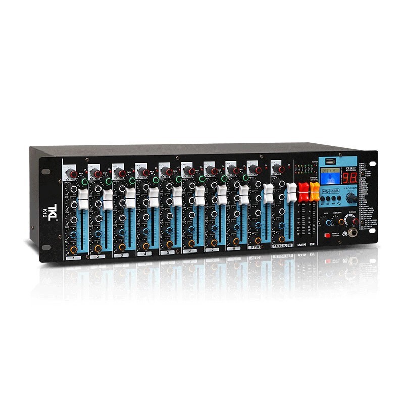 TKL K12 12-Channel Audio Mixer Digital Stereo Effects Processor Mixing ...
