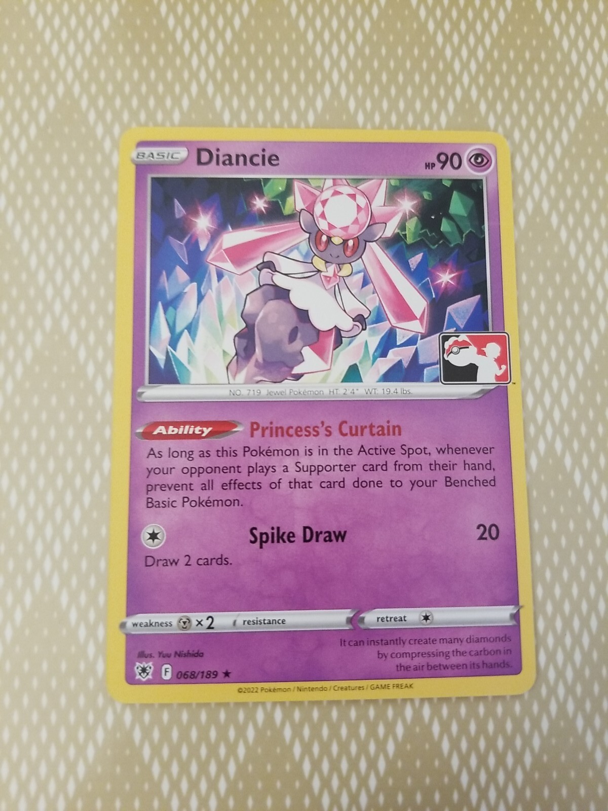 Diancie Pokemon Prize Pack Series 3 Pokemon Promo Card NM/LP Play Stamp ...