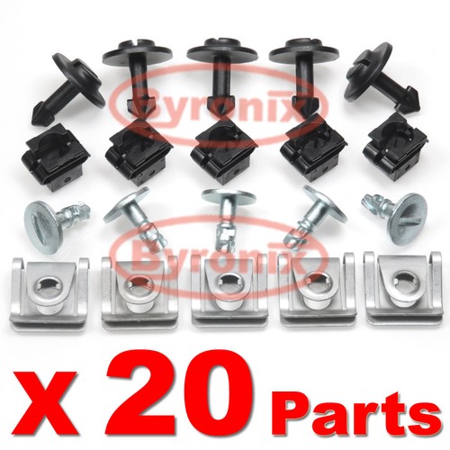 AUDI UNDERTRAY UNDER ENGINE COVER REPAIR KIT CLIPS SET SPLASHGUARD TRIM ...