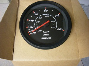 Suzuki Outboard Parts 4" Speedometer 80 MPH Gauge 34100-93J02 Black | eBay
