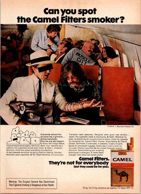 Camel-Can You Spot The Camel Filters Smoker-Airplane-Vintage Print Ad ...