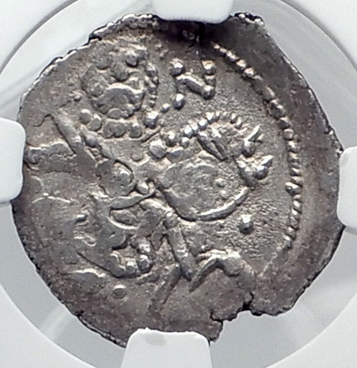 BASIL Emperor of EMPIRE of TREBIZOND 1332AD Silver Byzantine Coin NGC ...