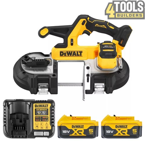 Dewalt DCS378 18V XR Brushless Bandsaw 86mm With 2 x 5.0Ah Batteries ...