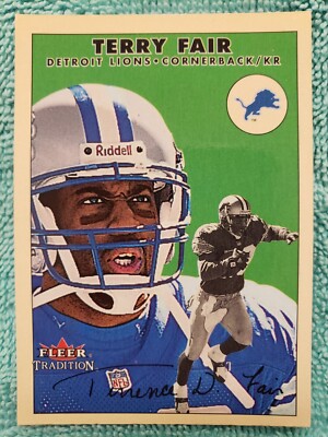 2000 FLEER TRADITION GLOSSY TERRY FAIR #214 DETROIT LIONS | eBay