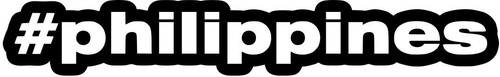 #philippines Vinyl Sticker Decal Pinoy Hashtag Island - Choose Size ...