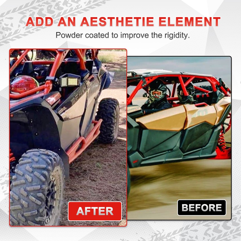 Nerf Bars Rock Sliders for 2017-2024 Can-Am Maverick X3 Max - 4 Seater ...