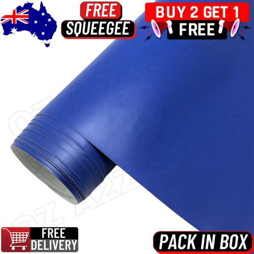 Matte Satin Dark Blue Car Vinyl Wrap Film Roll Sticker Auto Decals Air ...