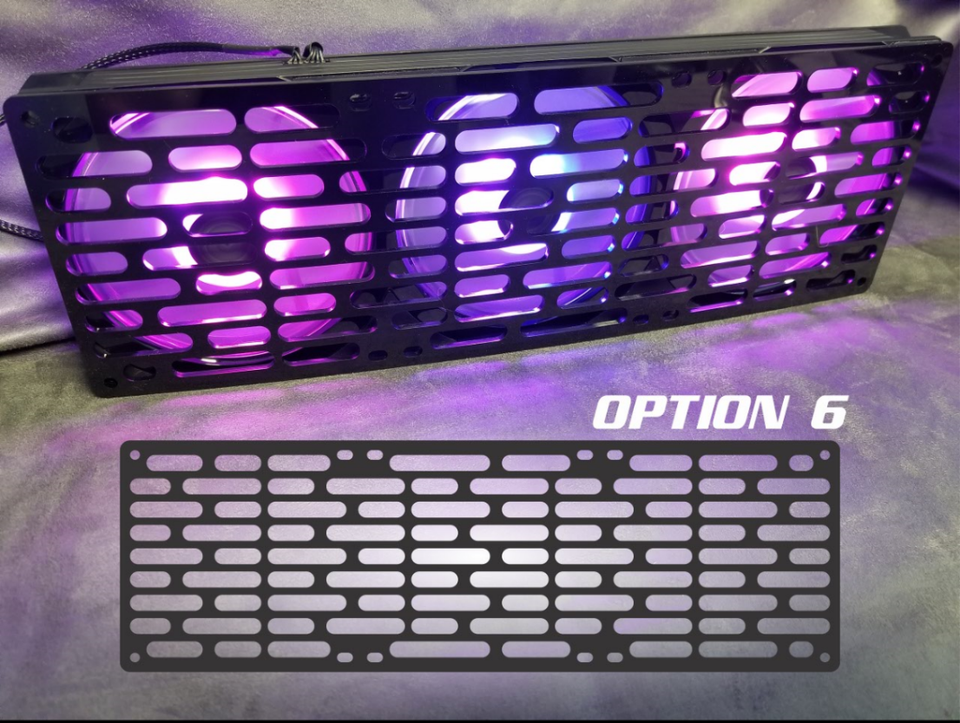 Computer Fan Grill 360mm x 120mm Black Lasercut Acrylic Custom Pc ...