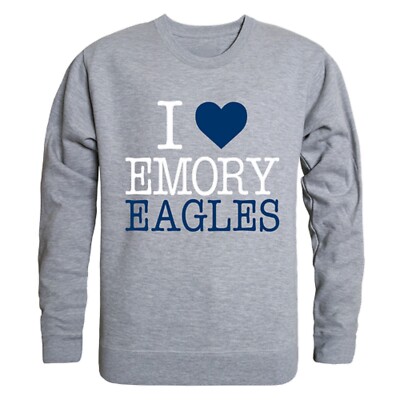 Emory University Eagles EU I Love Crewneck Sweatshirt Sweater | eBay