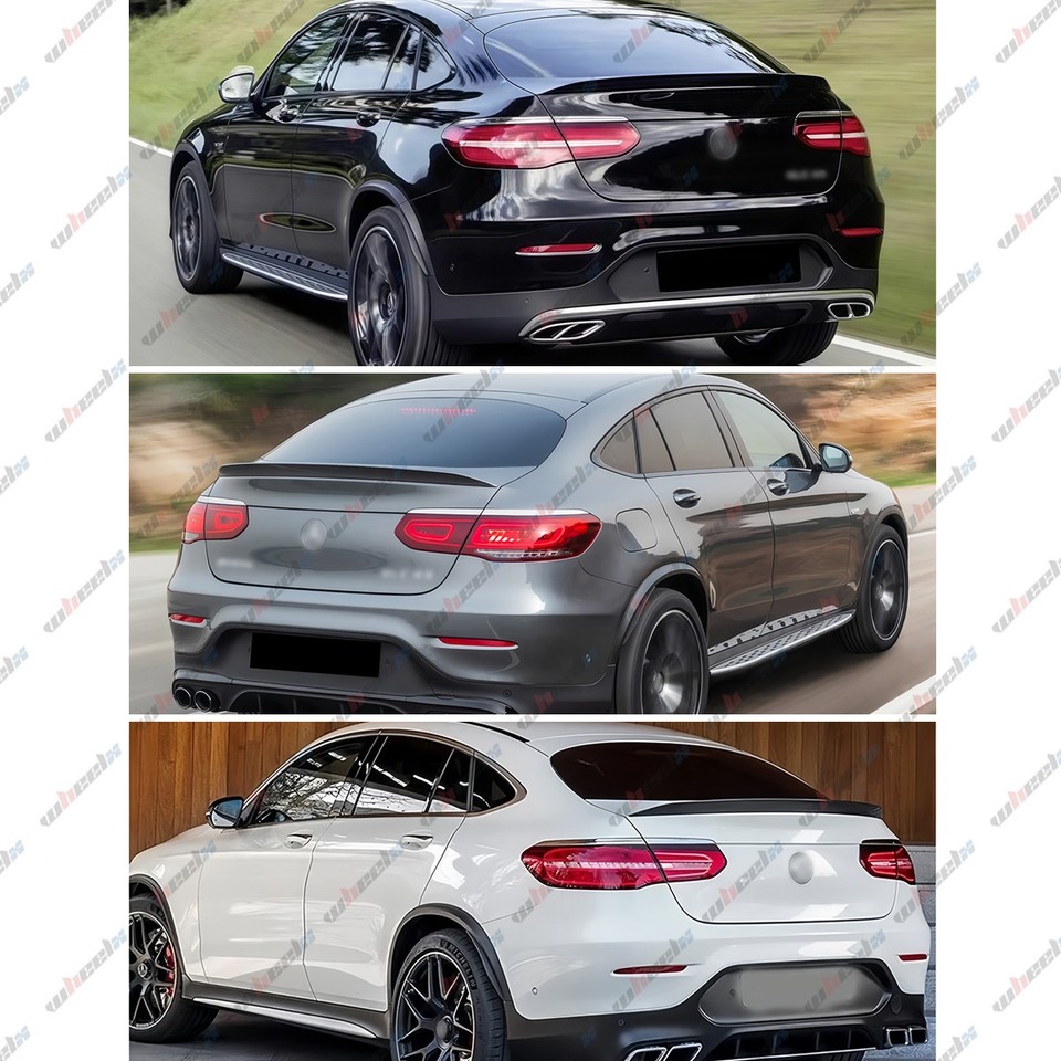 FOR MERCEDES GLC COUPE C253 GLOSS BLACK REAR BOOT SPOILER WING LIP 2016 ...