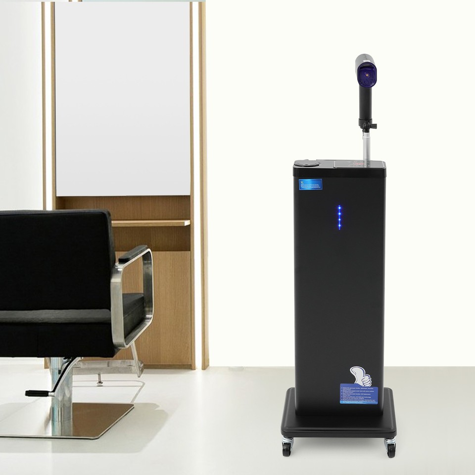 Black Nano Hair Steamer 800ml Tank 9-Level Mist Adjustable Stand for ...