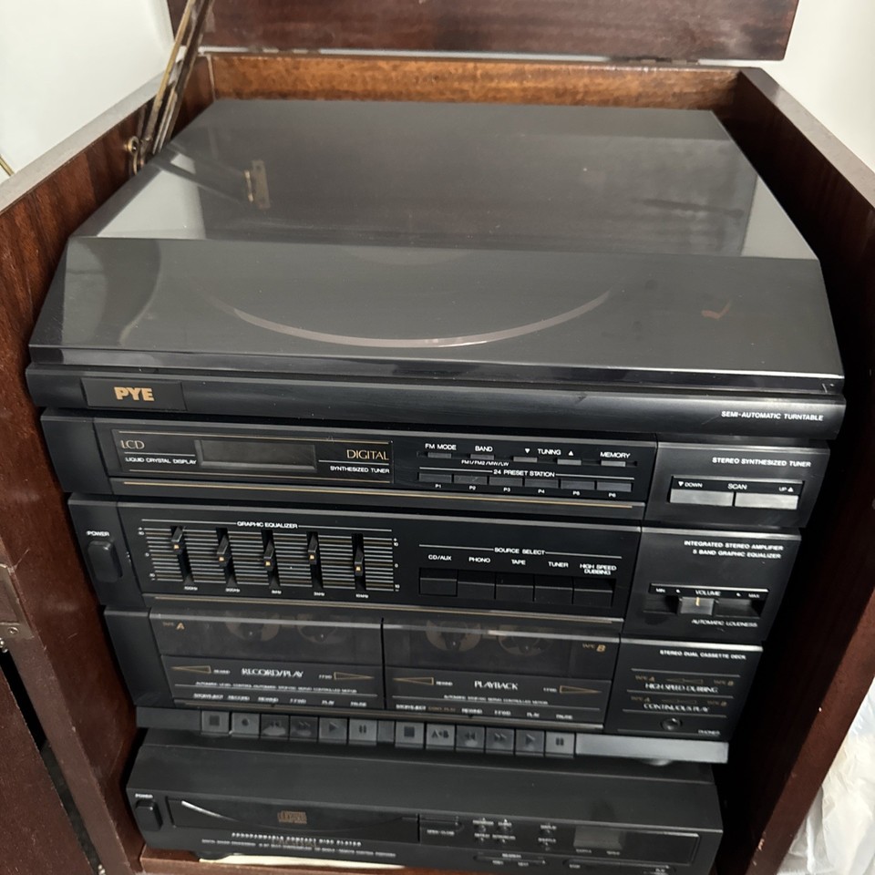 Pye Vintage HiFi CD Cassette And Record Deck Stereo System | eBay UK