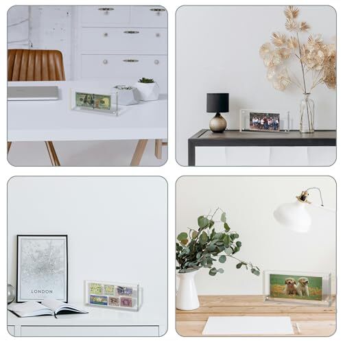 Acrylic Currency Holder Self Standing Dollar Bill Frame for Collectors ...