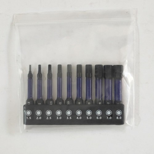 Durable Magnetic Screwdriver Bit Set with 10 Hex Head Bits H1 5 H6 for ...