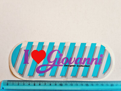 Sticker I Love Giovanni Designer Autocollant Vintage 80s Original | eBay UK