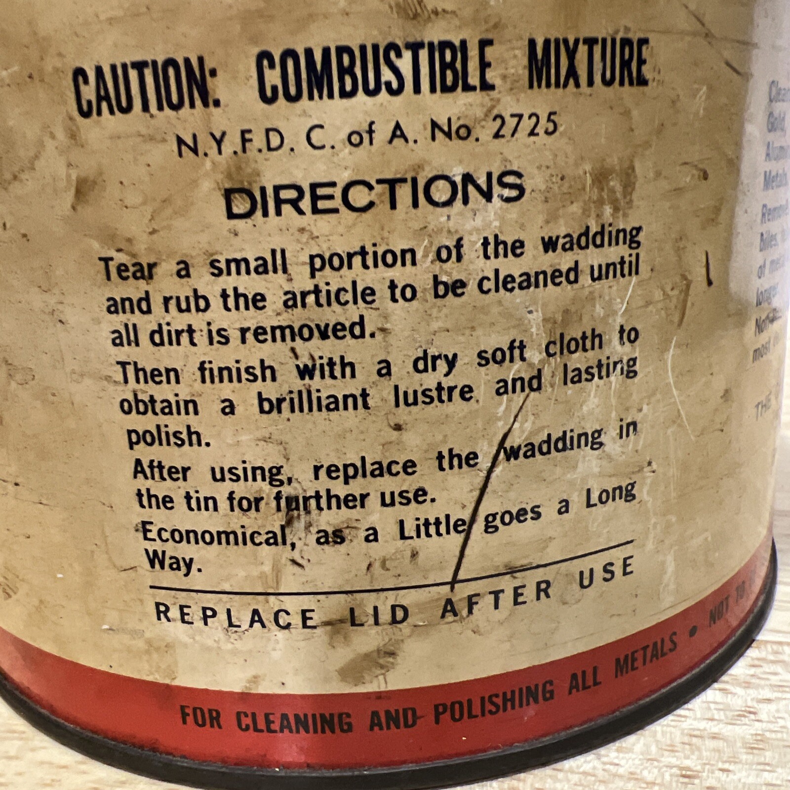 Vintage Very Rare 1941 Nevr Dull Never Dull Magic Wadding Polish Tin 2 ...