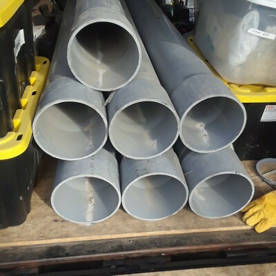8" Diameter PVC Pipe Conduit Sch. 40 Gray 10ft, freight shipping | eBay