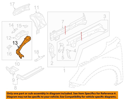 SUBARU OEM 15-16 Legacy-Front Fender Apron Panel Cover Right ...