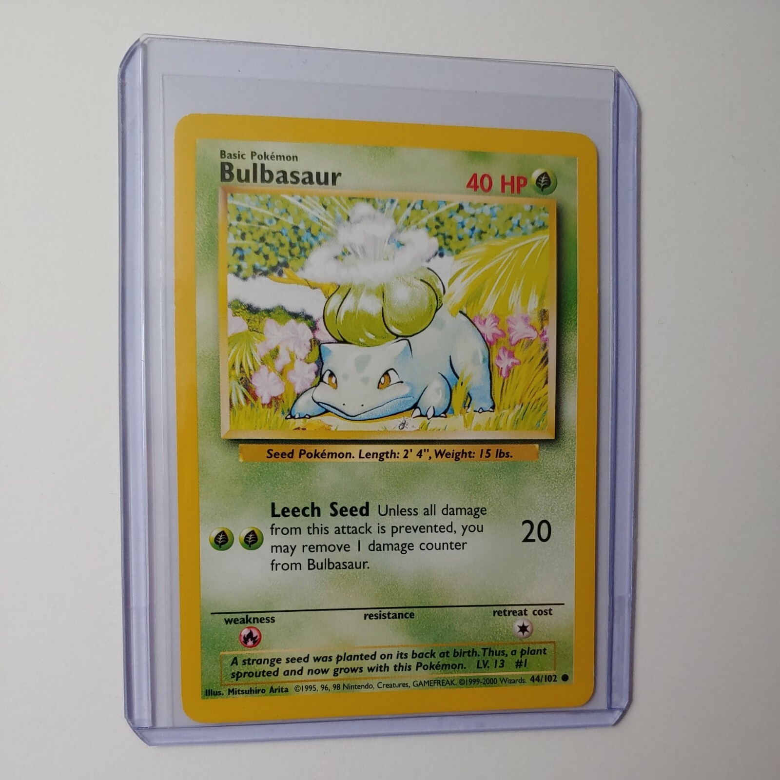 4th Print Base Set Bulbasaur 44/102 Common Pokemon Card Near Mint | eBay