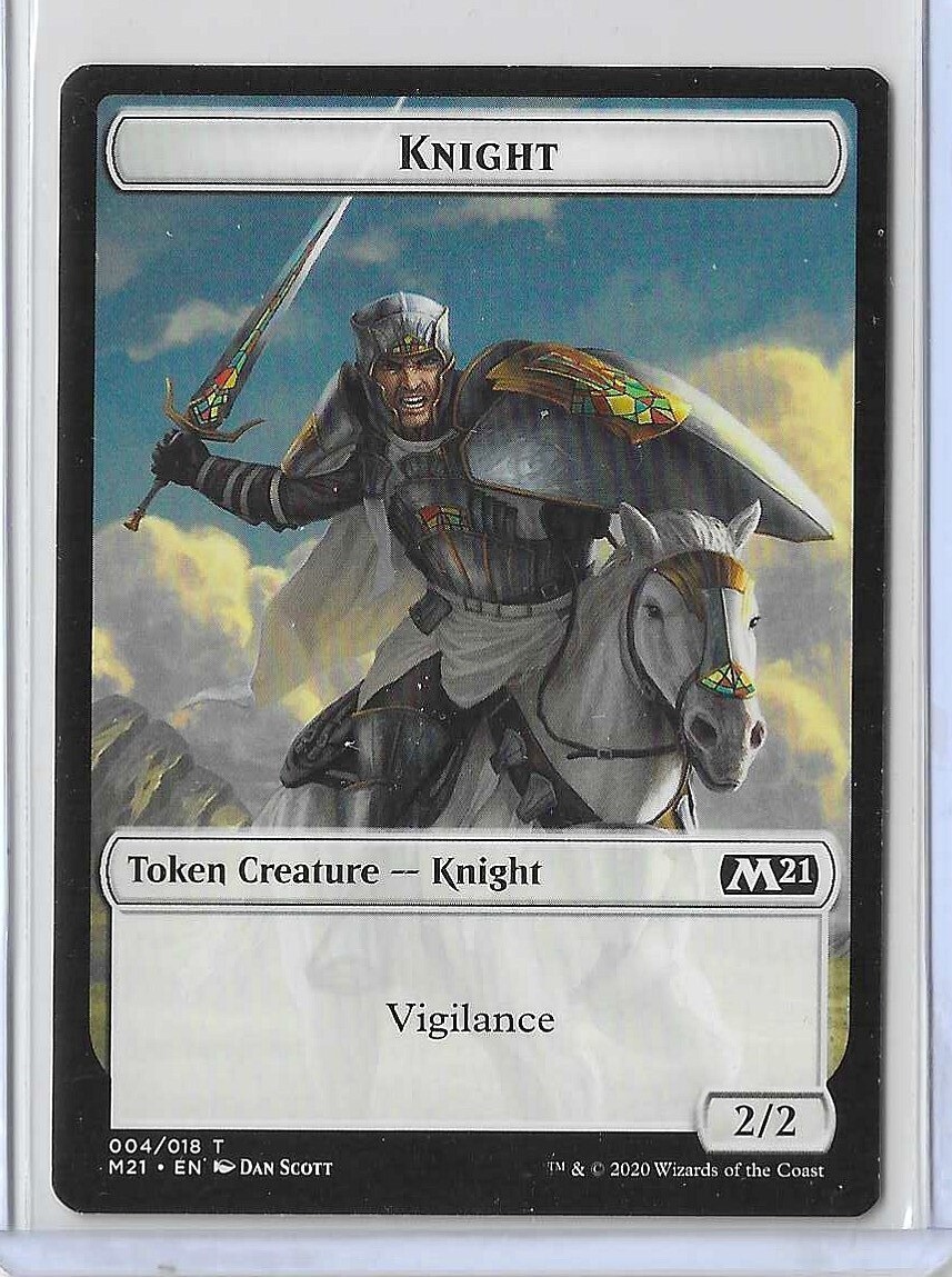MTG Knight Core Set 2021 (M21) Token Magic the Gathering Card #004/018 ...