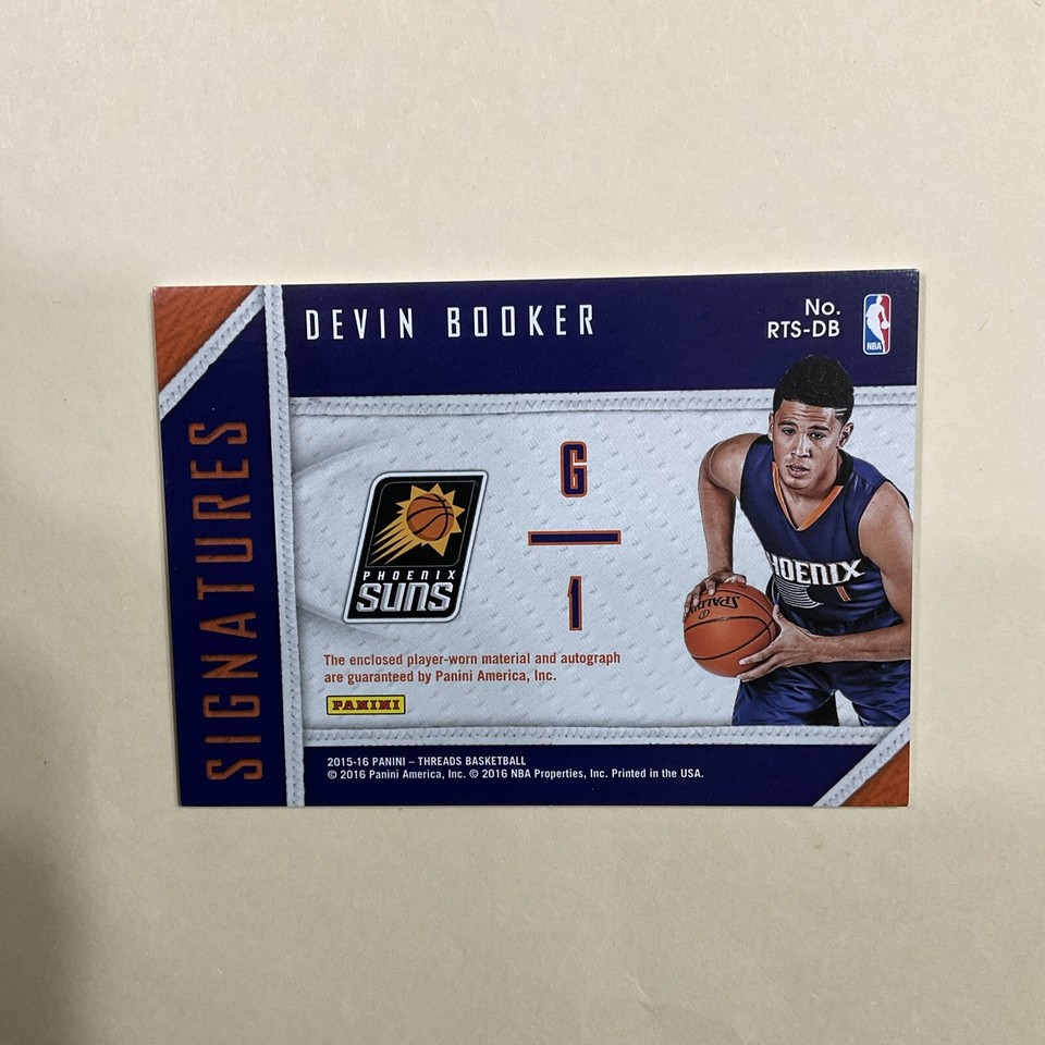 Devin Booker RC RPA 180/199 2015-16 Panini Threads No. RTS-DB ...