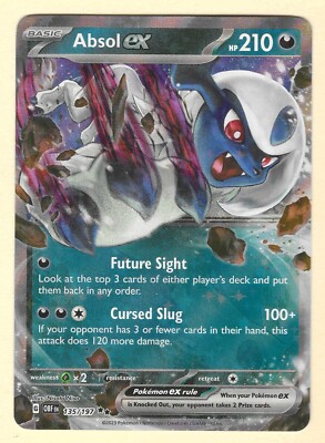 Absol ex 135/197 Obsidian Flames DOUBLE RARE Pokemon Card NM | eBay