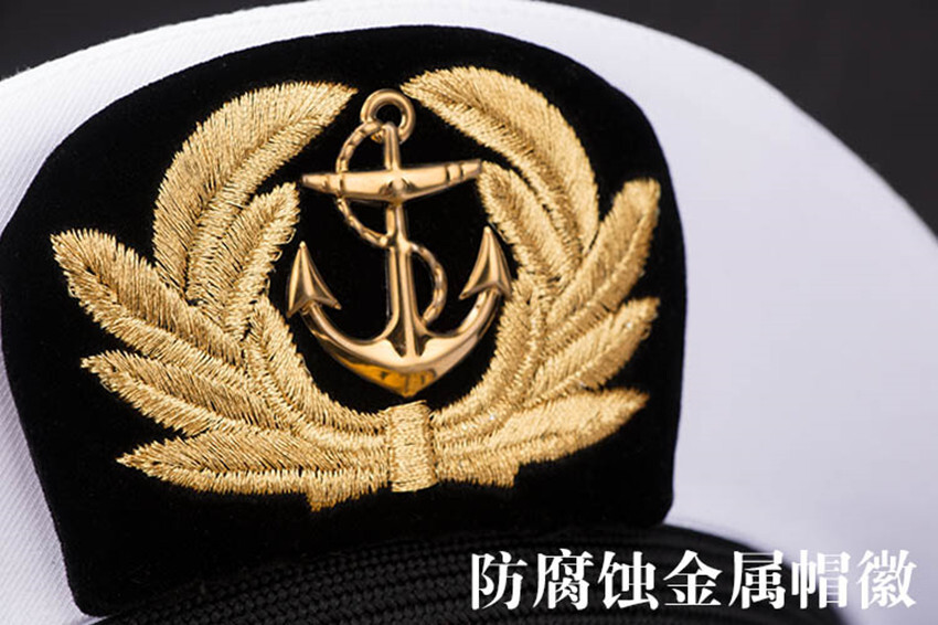 Navy Captain Hat Sailor Gorros White Officer Cap Seaman Yacht Boat Ship ...