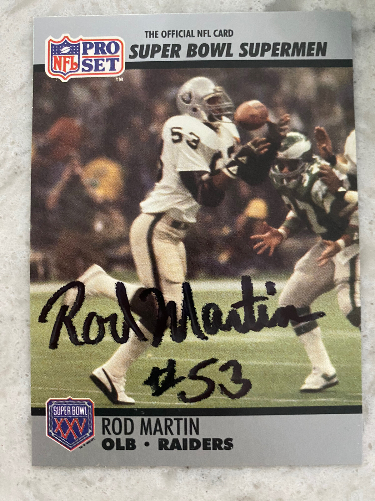 Rod Martin signed LOS ANGELES RAIDERS card SUPER BOWL SUPERMEN | eBay
